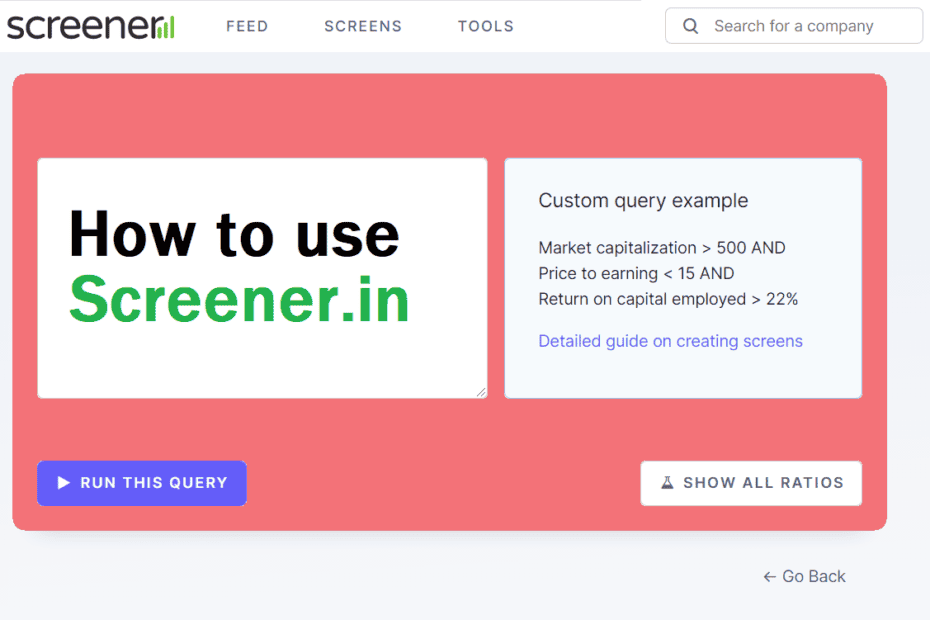 How To Use Screener.in For Stock Screening - Moneymint