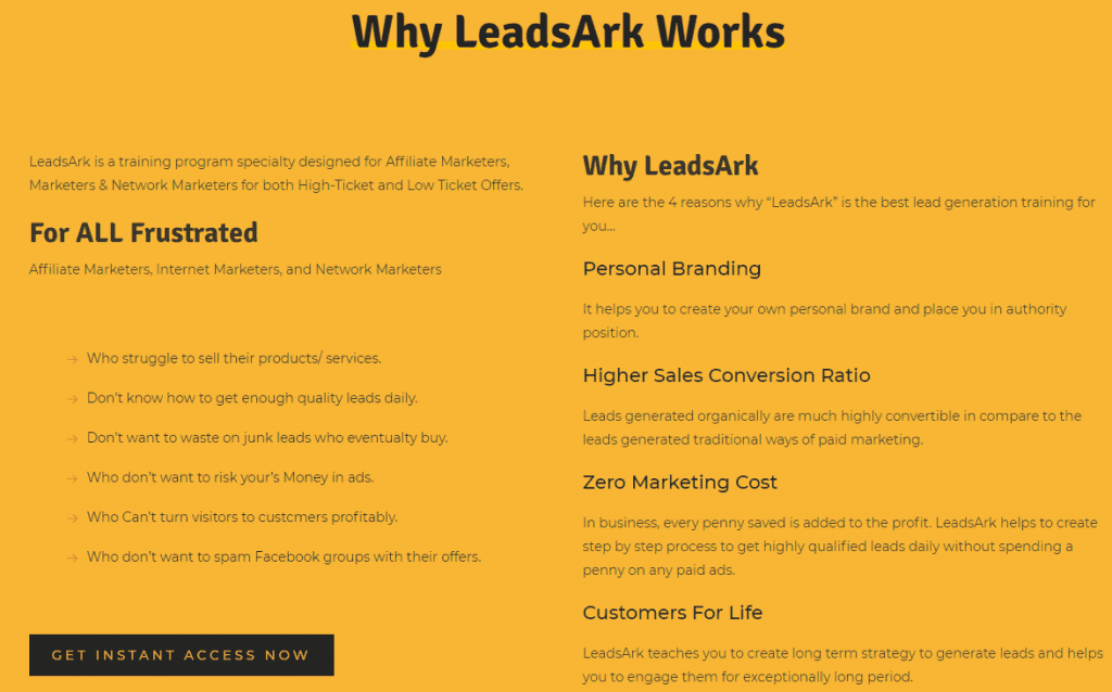 LeadsArk Affiliate Program Review