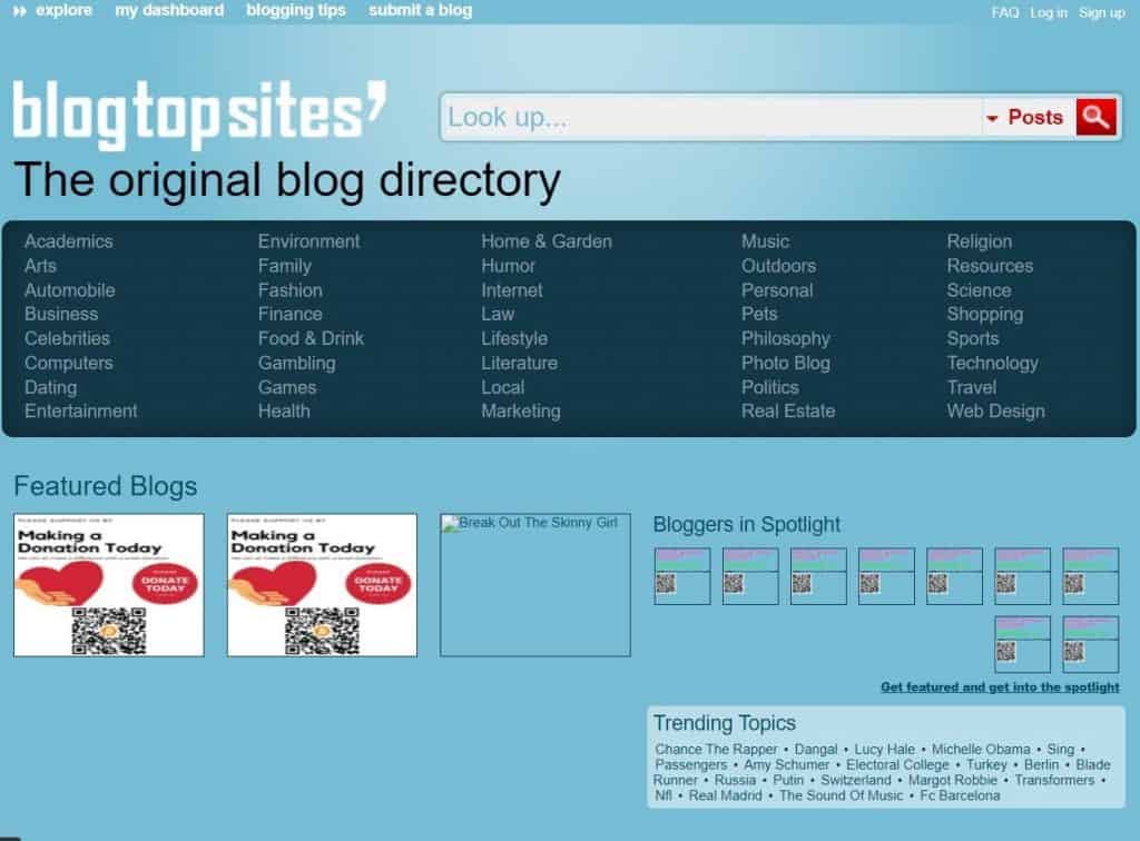 200+ Free Blog Submission Sites List