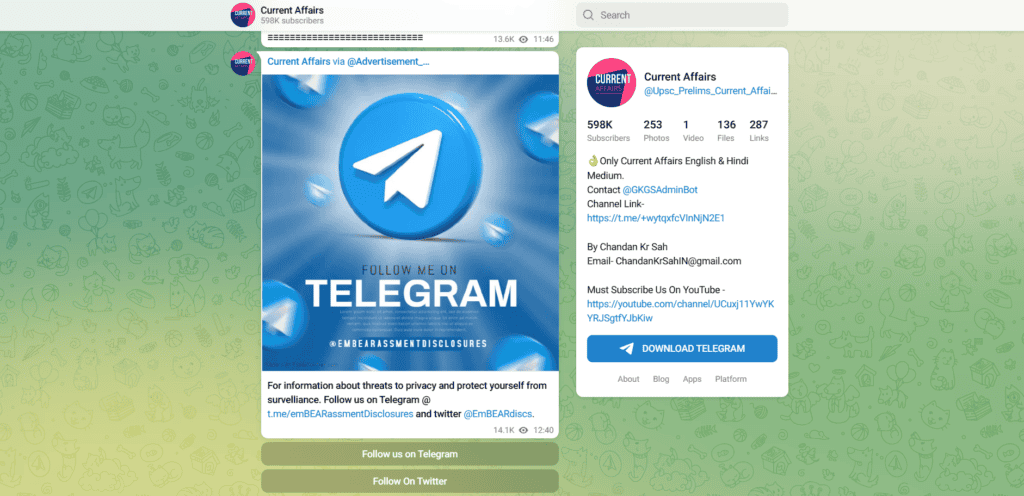 Best Telegram Channels for UPSC Preparation and Notes