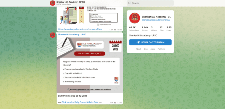 Best Telegram Channels for UPSC Preparation and Notes