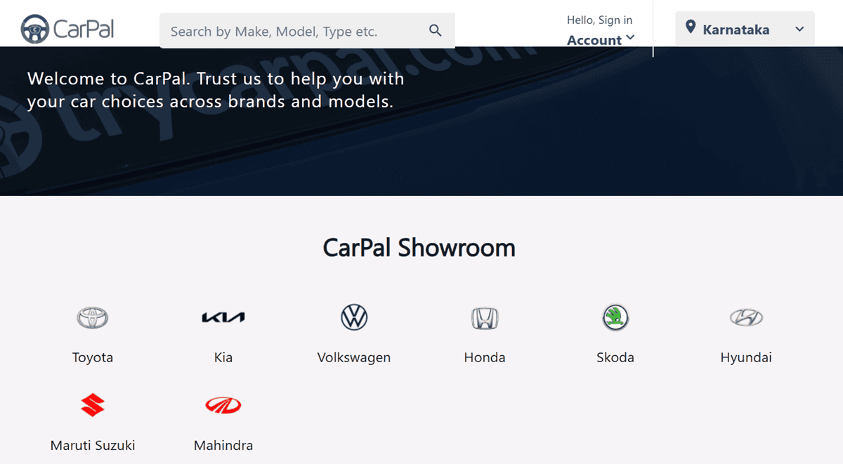 CarPal by Vignesh Ramakrishnan: Online New Car Dealership Platform ...